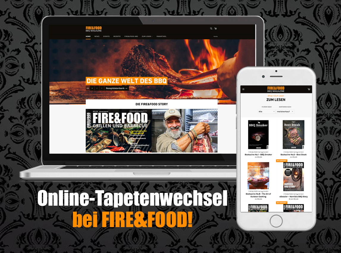 Neue Website, neuer Shop! – FIRE&FOOD